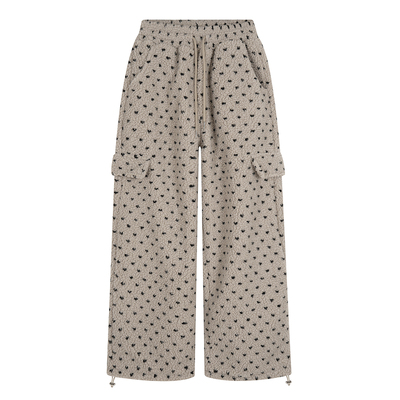 复古羊羔毛束脚裤女冬季