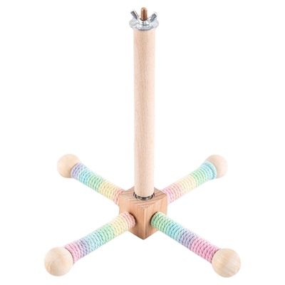 鹦鹉旋转风车站架磨爪秋千