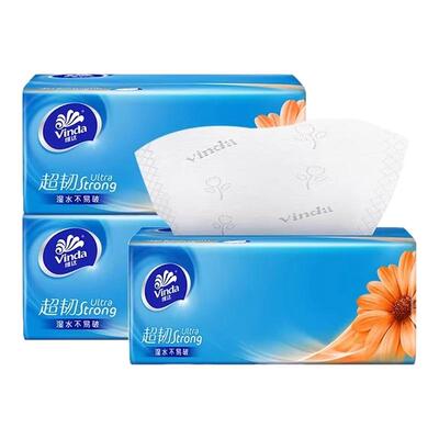 维达超韧抽纸300张湿水不易破