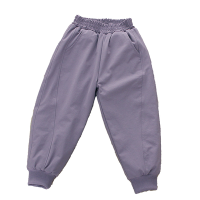 儿童纯棉软壳冲锋裤防风夹棉棉裤