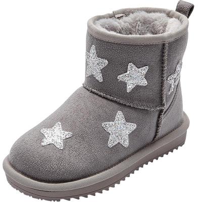 巴拉巴拉童鞋儿童雪地靴女童加绒保暖中筒靴冬靴子防滑棉靴春秋装