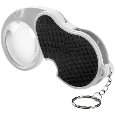 老人阅读放大镜太阳火便携式带灯