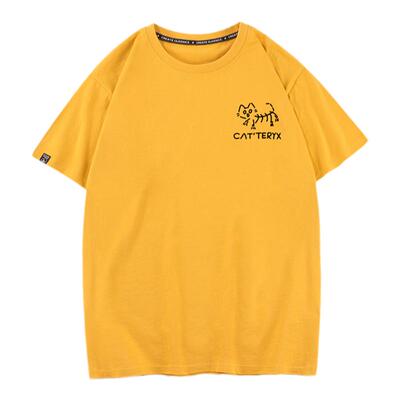 秀洛始祖猫始祖狗衣服半袖打底衫情侣装圆领短袖T恤男女体恤宽松