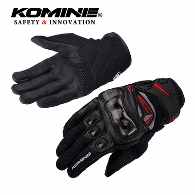 KOMINE夏季碳纤维搞防护骑士手套