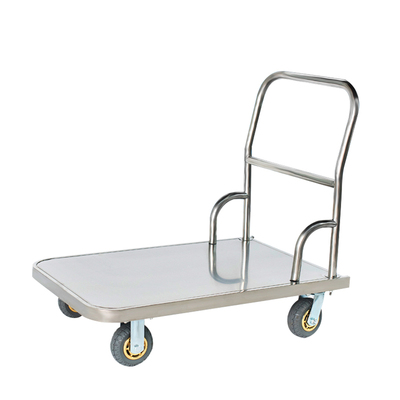 加厚不锈钢钢板手推车