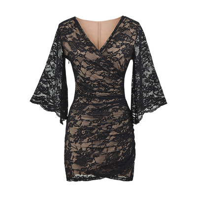 性感收腰显瘦包臀蕾丝连衣裙短裙