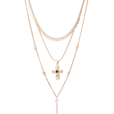 SUMIYAKI美式辣妹十字架项链