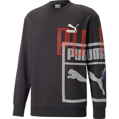 Puma/彪马正品新款男女简约时尚圆领套头休闲卫衣620426-01