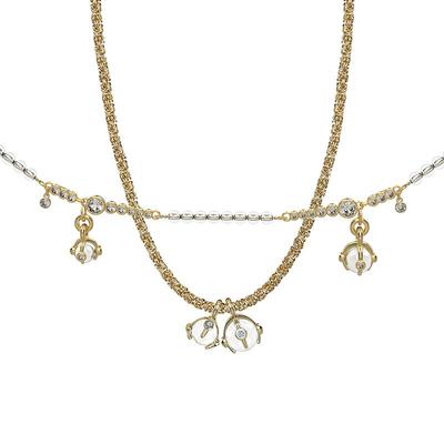 INIZIO光启双珠双子白水晶项链