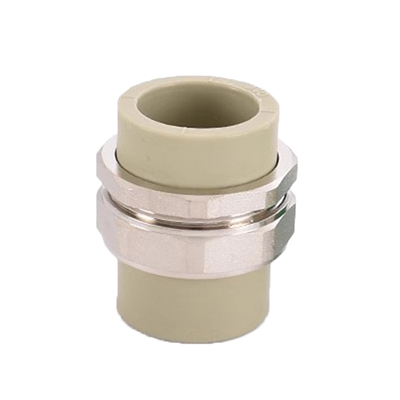 灰色PPR双头活接热熔水管配件接头20 25 32 40 50 63 75 90铜活接