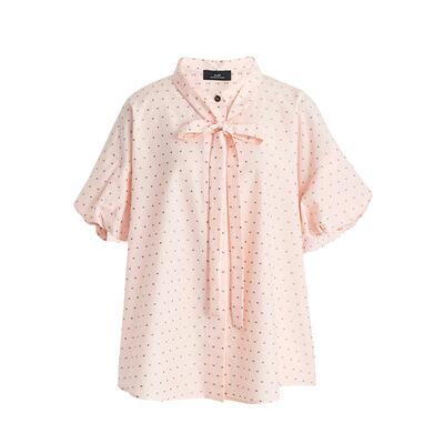 【无花果假日】AUM噢姆夏季可拆卸飘带小立领通勤休闲宽松上衣女