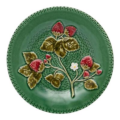 葡萄牙草莓陶餐具浮雕手工