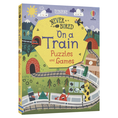 Usborne Never Get Bored on A Train Puzzles and Games 火车主题趣味益智游戏 全脑开发 zui强大脑 思维能力 英文原版进口书
