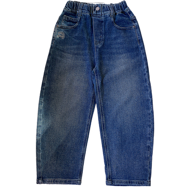 爱木橦2025秋新款男童女童牛仔裤宽松百搭韩版中大童儿童潮7738