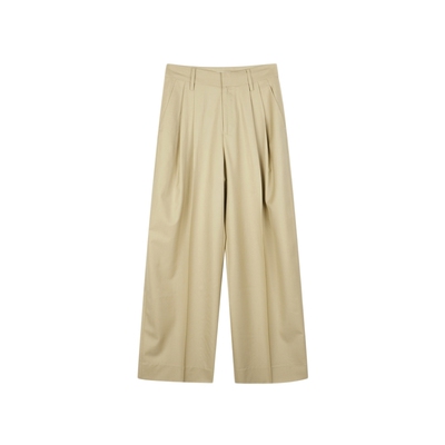 LESS绵羊毛直筒通勤休闲长裤