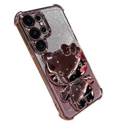 三星S26/S26Ultra闪粉带支架猫壳