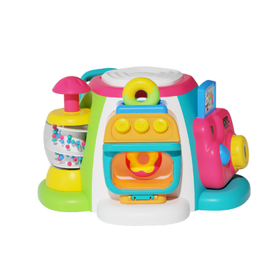 澳贝忙碌六面体婴儿玩具益智早教多面体游戏桌8月儿童宝宝百宝箱