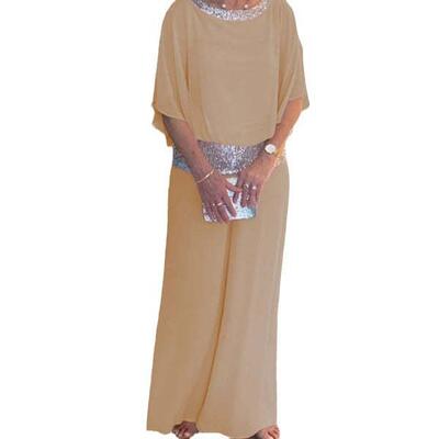 Q 92381 Women's Batwing Sleeve Jumpsuit 蝙蝠衫阔腿裤套装