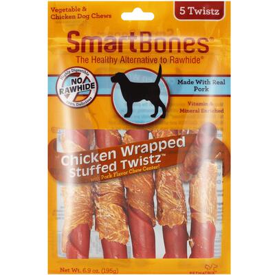 SmartBones狗零食鸡肉缠磨牙棒