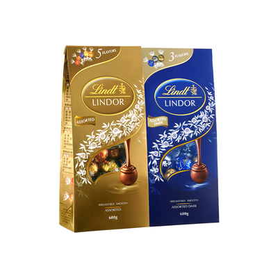 瑞士莲软心巧克力白牛奶黑巧600g