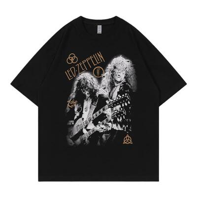 LedZeppelin落肩宽松摇滚短袖T恤