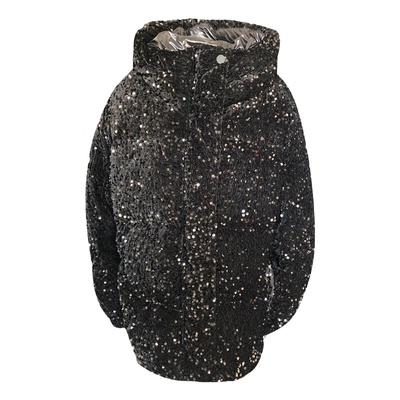 黑色原创设计羽绒服女2022年新款