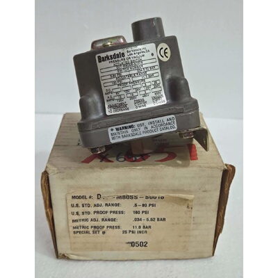 BARKSDALE D1TM80SSS0010 PRESSURE VACUUM ACTUATED SWITCH FREE
