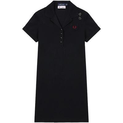 FRED PERRY.Amy联名款连衣裙夏新款短袖心形麦穗POLO裙D9107