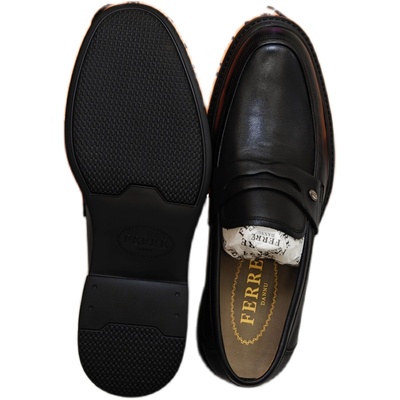 费雷 丹奴夏季增高乐福鞋轻底一脚蹬懒人鞋休闲皮鞋套脚男士皮鞋