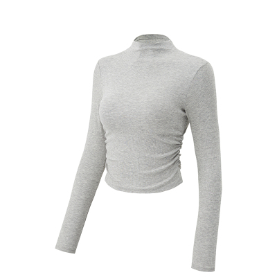 gigt极吉半高领瑜伽服女长袖