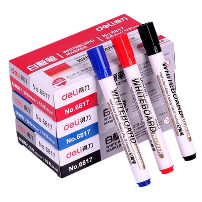 得力可擦白板笔教师水性儿童无毒