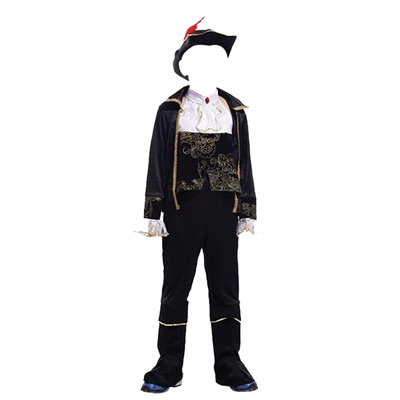 cos万圣节化妆舞会亲子装亲子演出衣服成人儿童虎克船长海盗服装