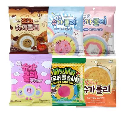 韩国进口YEM正品彩虹状棉花糖跳跳糖西瓜草莓味葡萄汁七彩糖多味