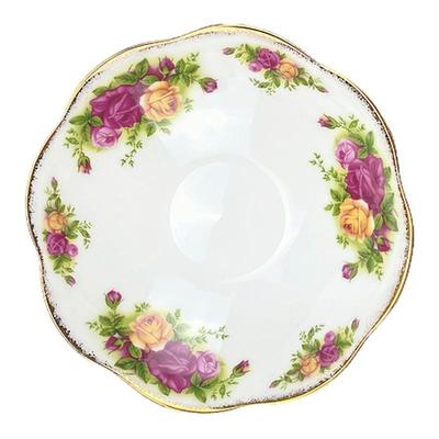 高骨瓷堆金皇家伯特乡村玫瑰盘