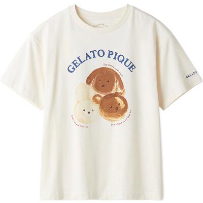 gelato pique26早秋新品女睡衣动物面包短袖T恤居家PWCT264333