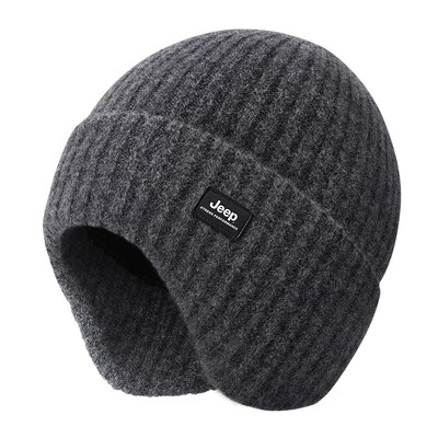 jeep吉普羊毛混纺帽子男士冬季