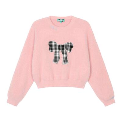 innplanet26春夏新款甜美减龄少女风蝴蝶结针织套头衫PO31KN032A