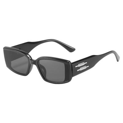 LESCA方形黑框高清遮阳墨镜男