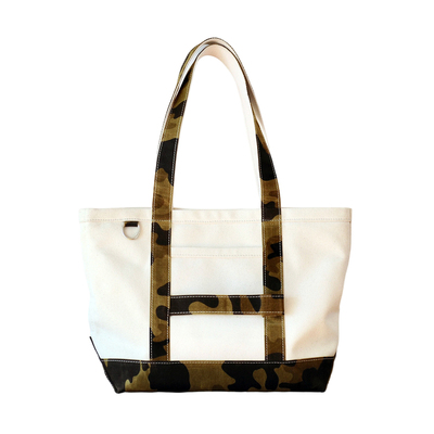 Fayestudio美式llbean重磅复古油蜡迷彩单肩帆布托特包硬挺有型