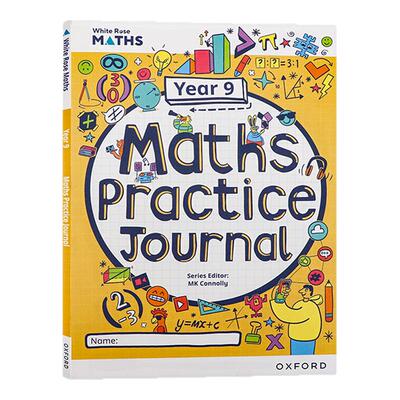 Oxford出版 牛津白玫瑰数学家庭练习册九年级英文原版 White Rose Maths Practice Journals Year 9 Workbook 教材教辅学习工具书