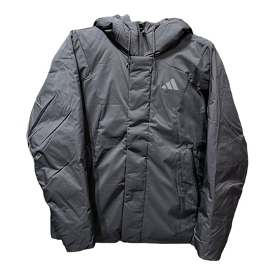 阿迪达斯男子2025冬新款拒水防风保暖连帽运动羽绒服 KC2508 2509