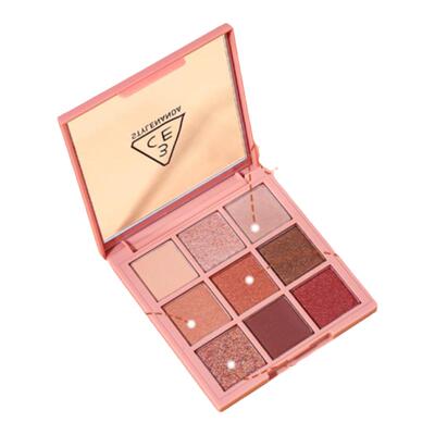 3ce眼影盘九宫格珠光哑光橘棕