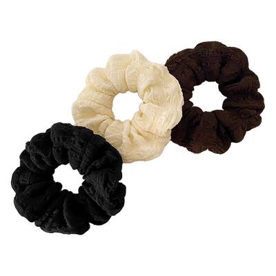 简约气质褶皱大肠发圈女丸子头