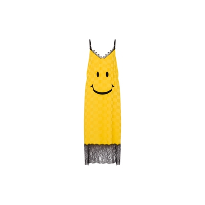 【惊喜特惠】Moschino/莫斯奇诺 女士Smiley®丝绸混纺连衣裙