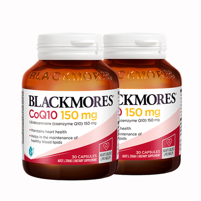 【自营】澳洲Blackmores澳佳宝进口高浓缩辅酶Q10 300mg 30粒*2