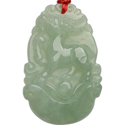 天然缅甸翡翠A货十二生肖玉吊坠