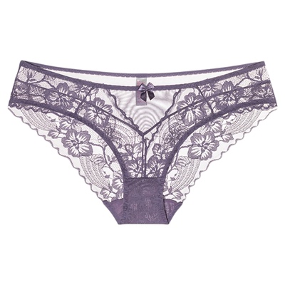 维多利亚性感蕾丝红色内裤透气