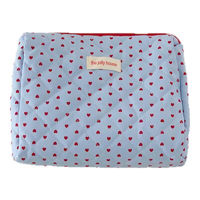 撞色爱心包包！化妆品手拿包多功能收纳袋包内收纳小包旅行洗漱包