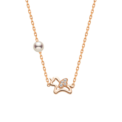 HELAS赫拉淡水珍珠钻石9K金项链