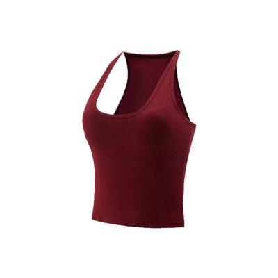 sw速惟带胸垫运动背心女挂脖吊带